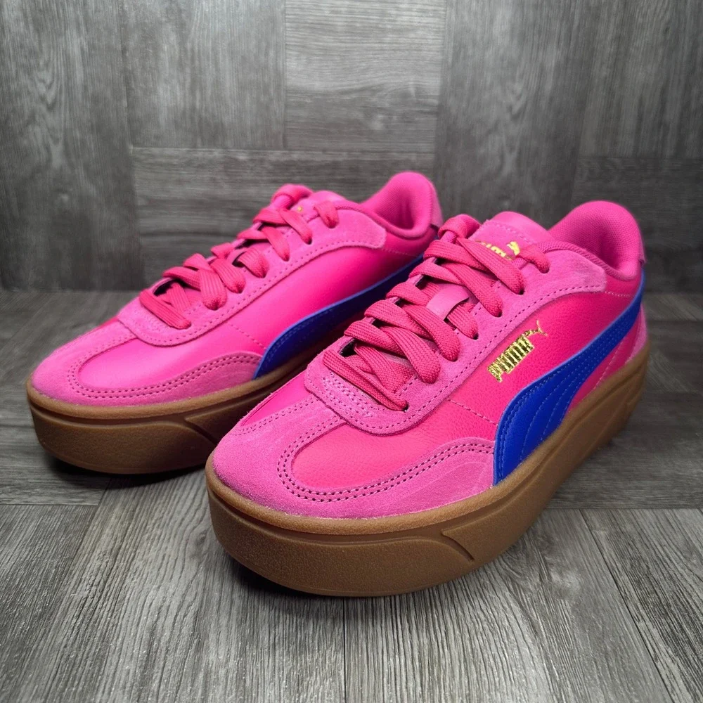 Puma | Shoes | Puma Club Ii Era Platform Shoes Women 55 Pink Blue Suede ...